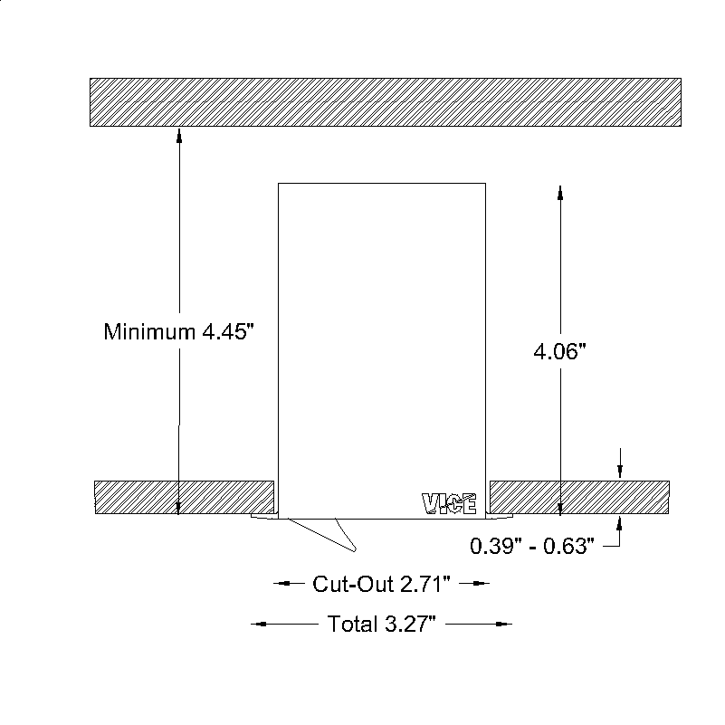 Lightway 6 - Kick Reflector - Recessed With trim by Vice Lighting USA